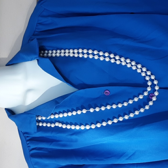 Rhapsody | Tops | Vintage Rhapsody 8s Blouse Unique Attached Faux ...